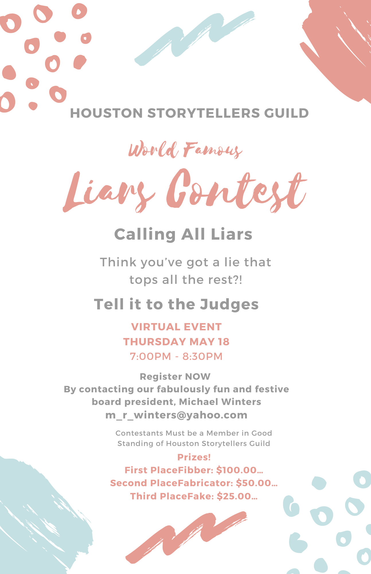 Houston Storytellers Guild Liars' Contest - 2023 - Houston Storytellers ...